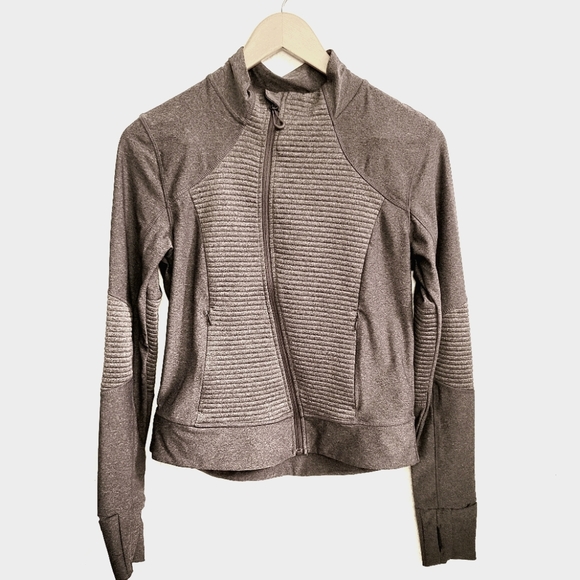 Mondetta | Jackets & Coats | Asymmetrical Full Zip Gray Moto Runners ...